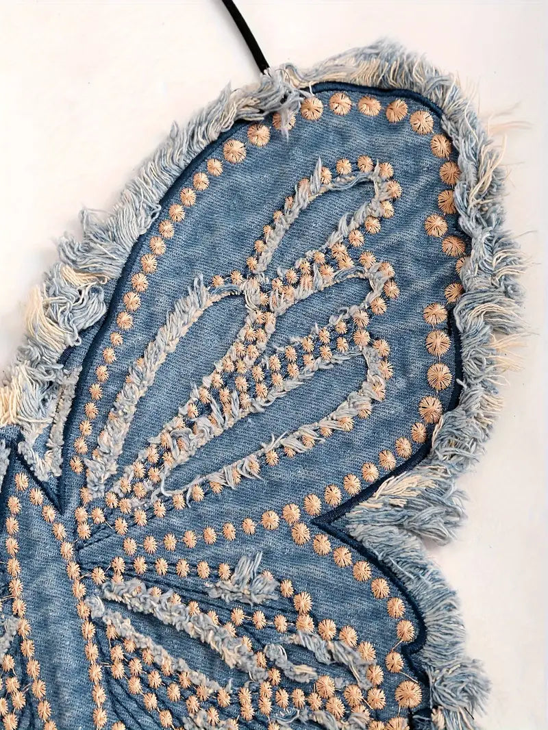 Stone Flowers Butterfly Dream Rave Top: Unleash Your Festival Fantasy